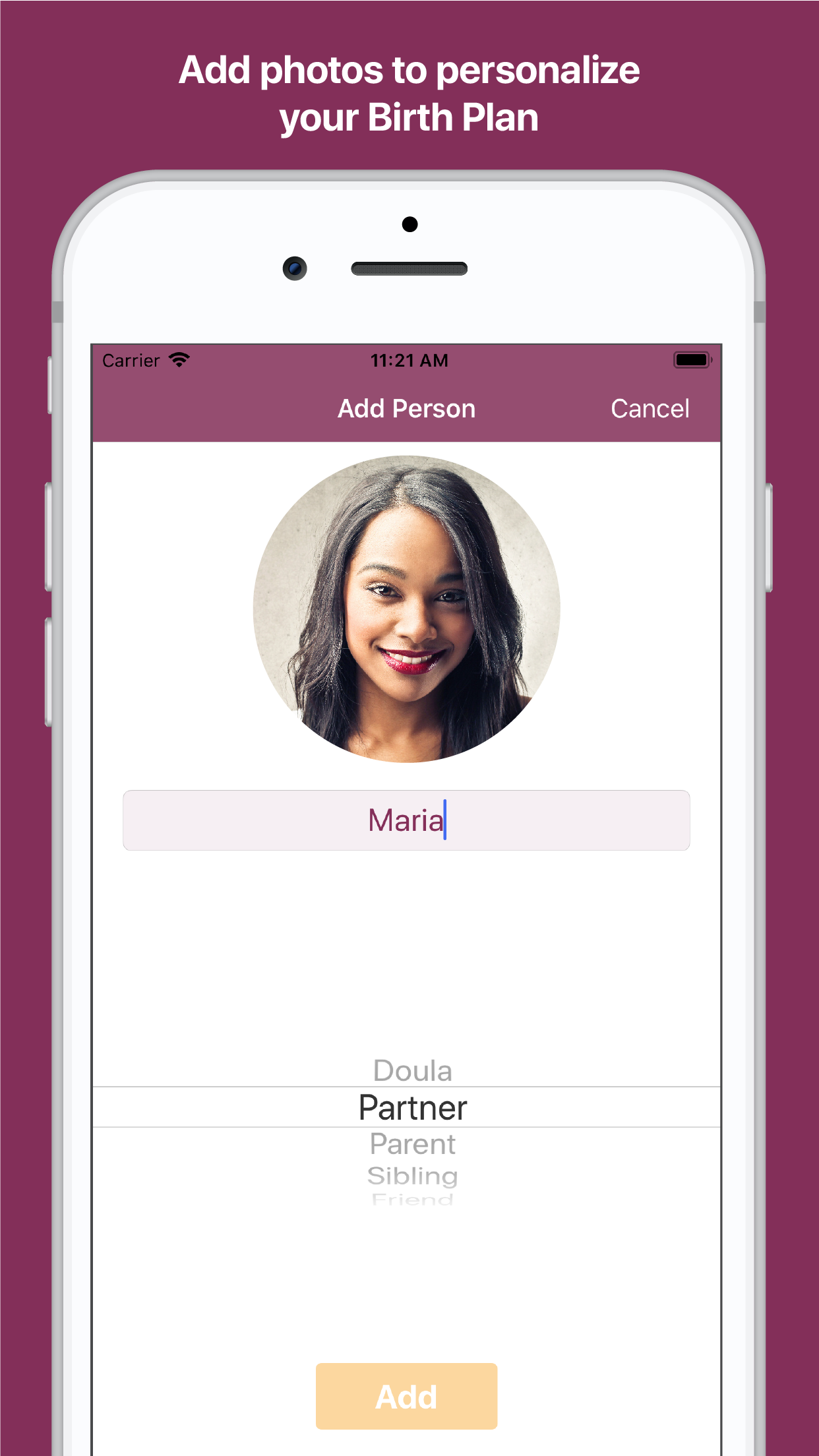 Birth Plan Plus App – Blank Space